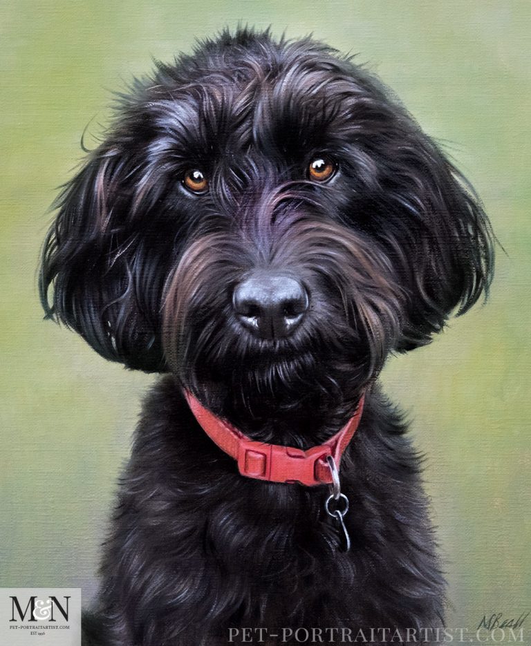 Labradoodle Pet Portrait in Oils - Melanie & Nicholas